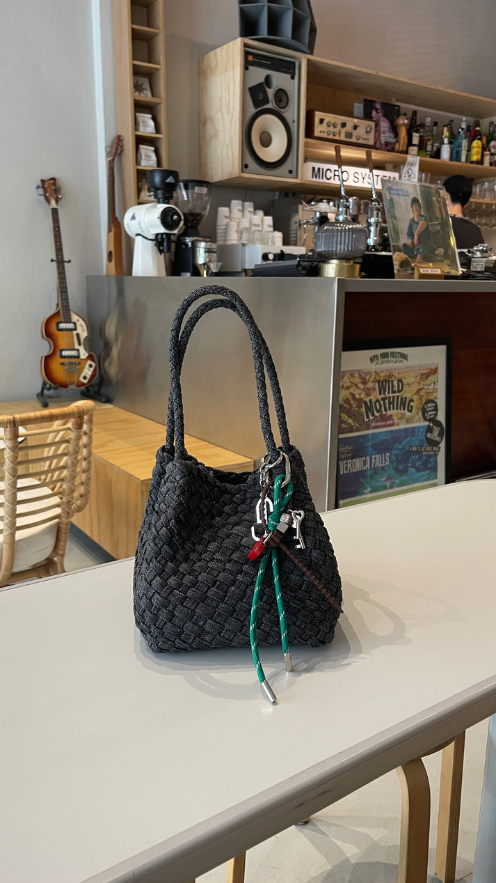 WONTON BAG - BLACK DENIM – Sugar Monday