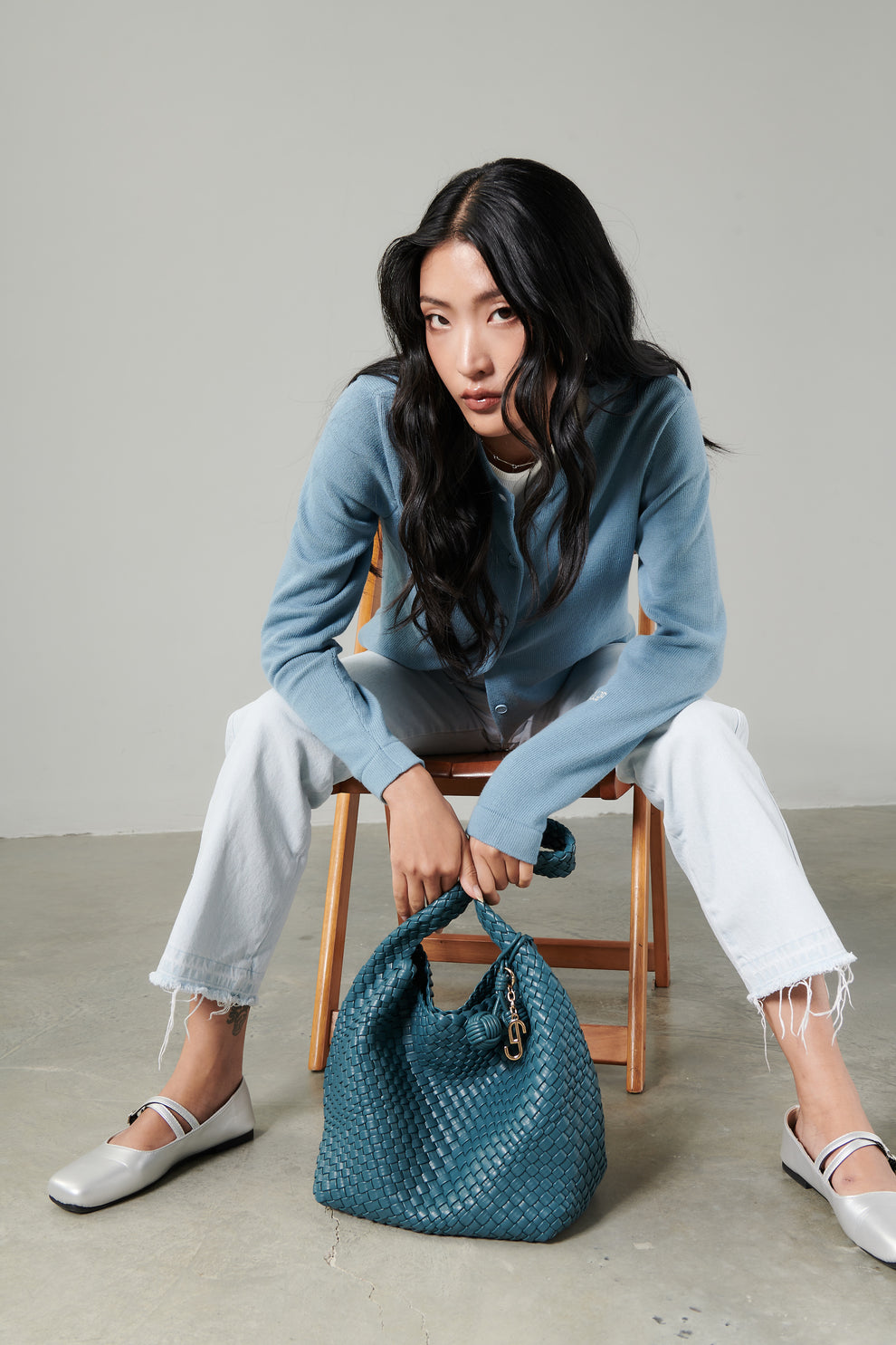 POPPY SHOULDER BAG - BLUE – Sugar Monday